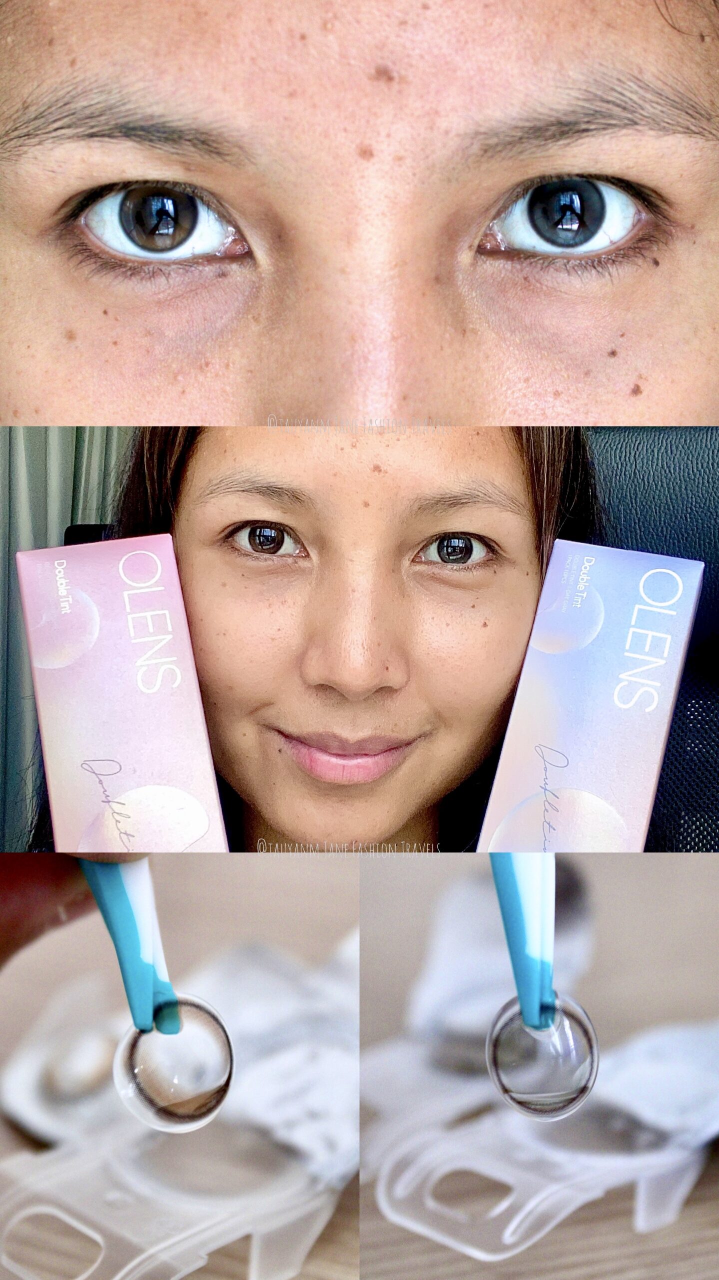 OLENS contact lens Double Tint collection - Jane Fashion Travels