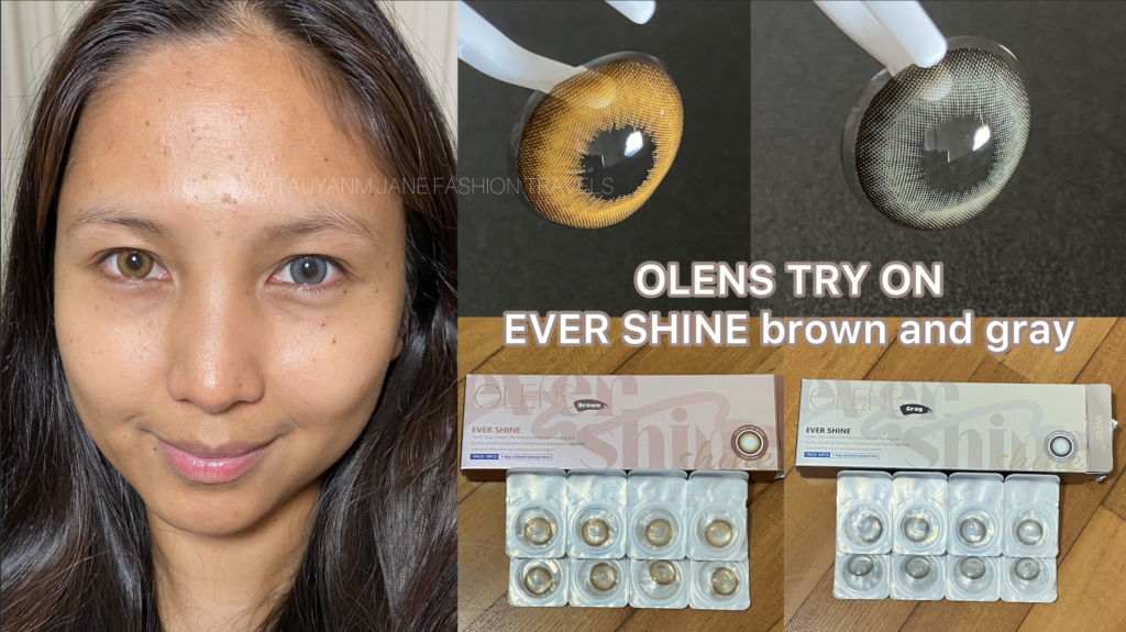 EVER SHINE Brown and Gray Contact Lens Try-On | OLENS Global - Jane ...